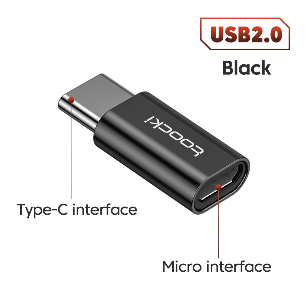 Toocki OTG USB 3.0 To Type C Adapter Micro To Type C Male To USB 2.0 ...