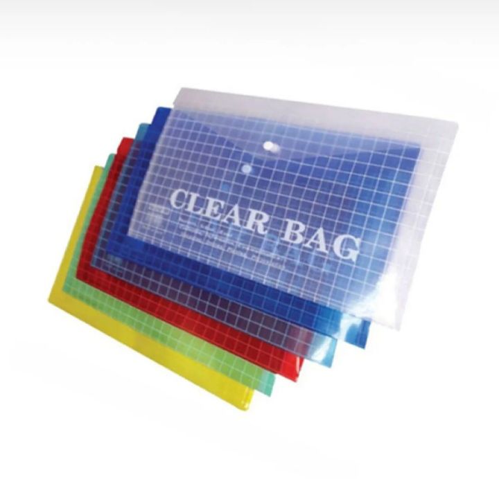 My Clear Bag Transparent Clear Button File Folder Bundle for School ...