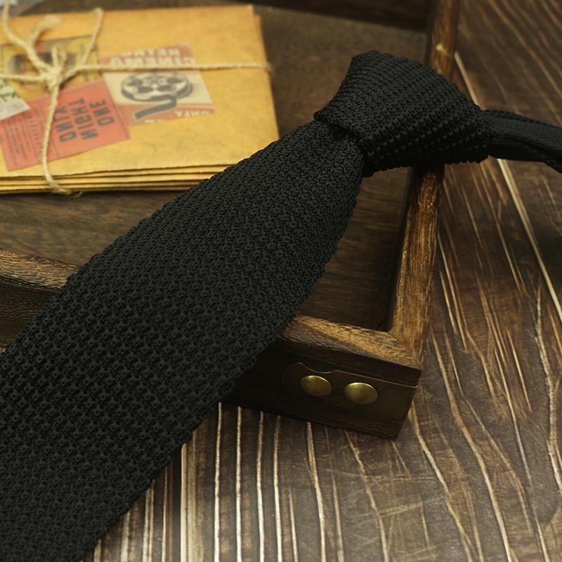 New Style Gradient Fashion Men's Solid Colourful Tie Knitted Ties ...