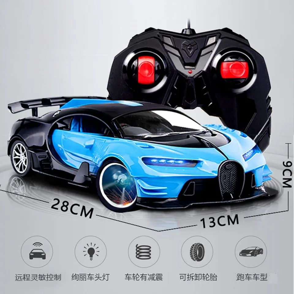 4 Channels RC car With Led Light 2.4G Radio Remote Control Cars Sports ...
