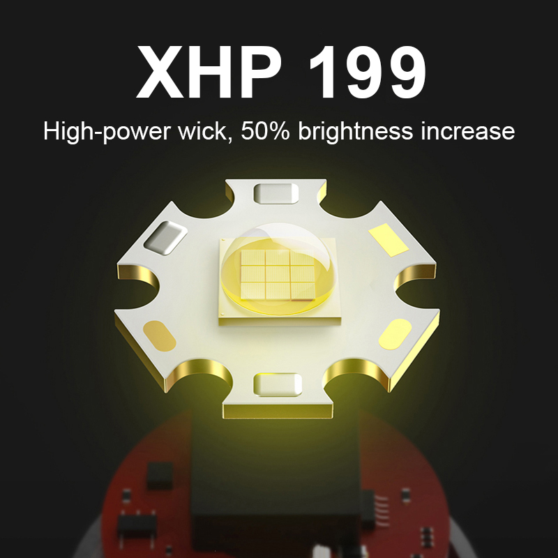 Super XHP199 Most Powerful LED Flashlight Rechargeable LED Torch Light ...