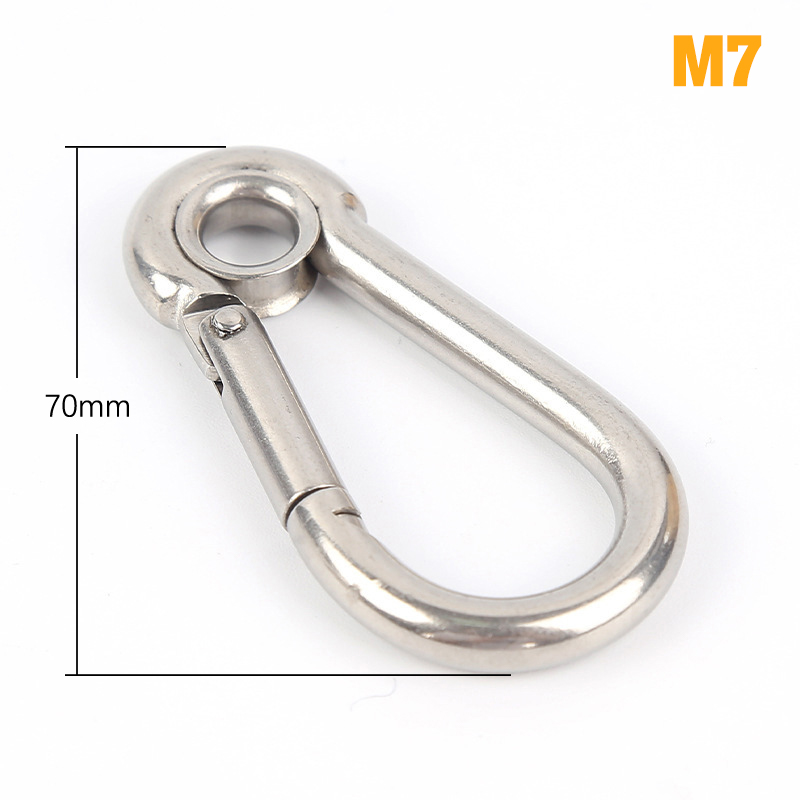 M4 M5 M6 M7 M8 Stainless Steel Carabiner Carbine Snap Hook with Eyelet ...