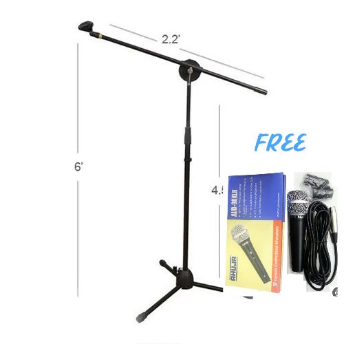 Boom professional mic stand with ahuja microphone | Daraz.lk