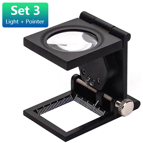 1PC 10x Folding Lens Linen Tester Foldable Mini Pocket Magnifiers Cloth ...