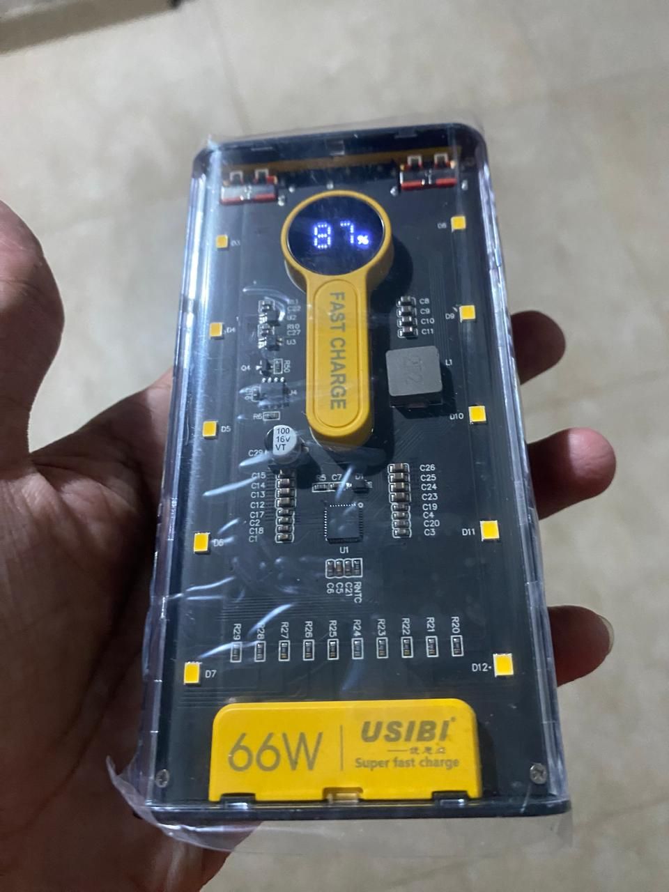 20000mAh Fast Charging Orginal Power bank Transparent Cyberpunk model ...