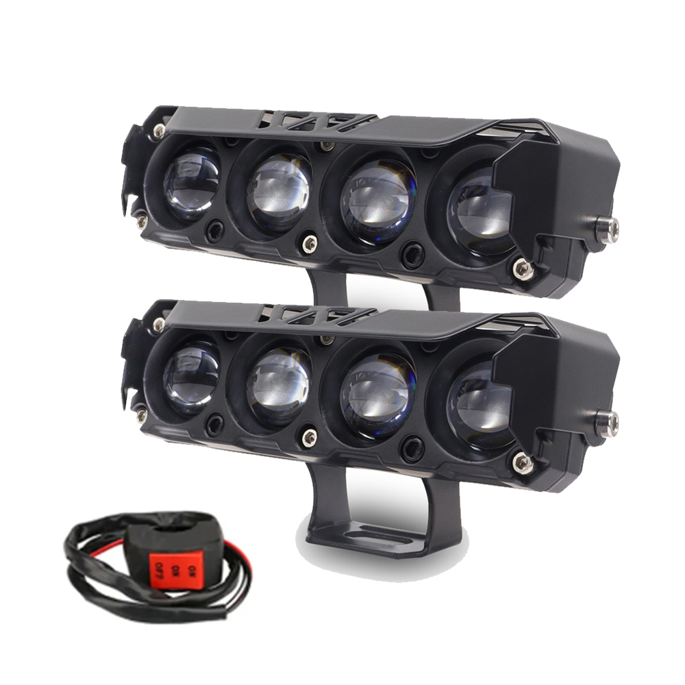 spotlight moto led lamp 4 Lens Projector Headlight for Harley ATV Truck ...