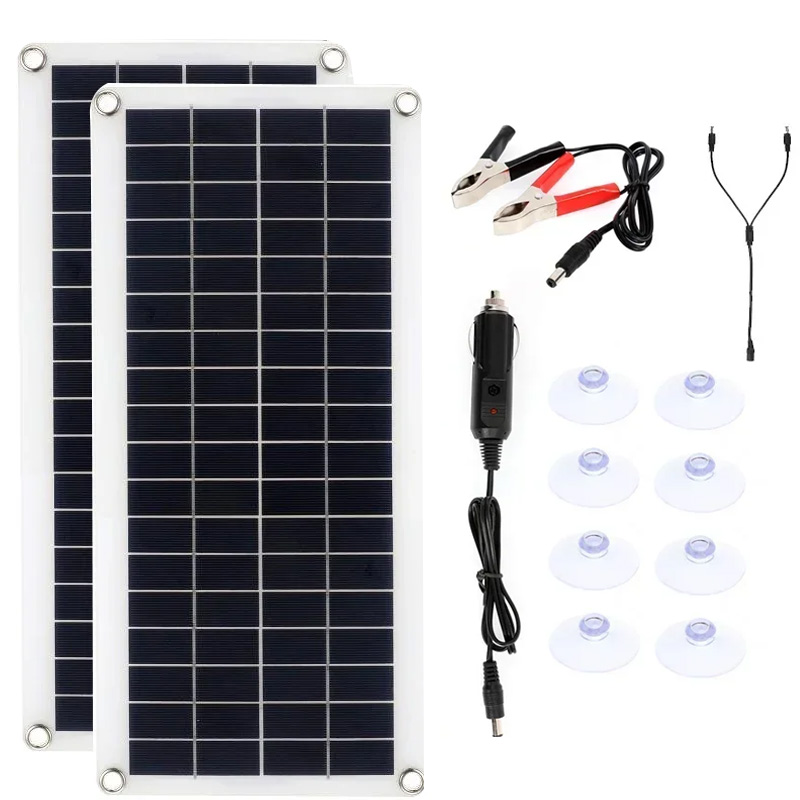 20W-1000W Solar Panel 12V Solar Cell 10A-100A Controller Solar Plate ...