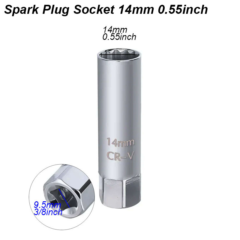 Spark Plug Socket Wrench Key Adapter 14 16mm Install Replace Repair Kit ...