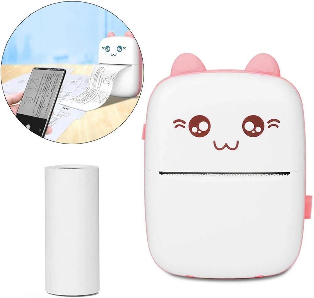 Small Portable Wireless Thermal Photo Printer Pocket Student Mini Error ...