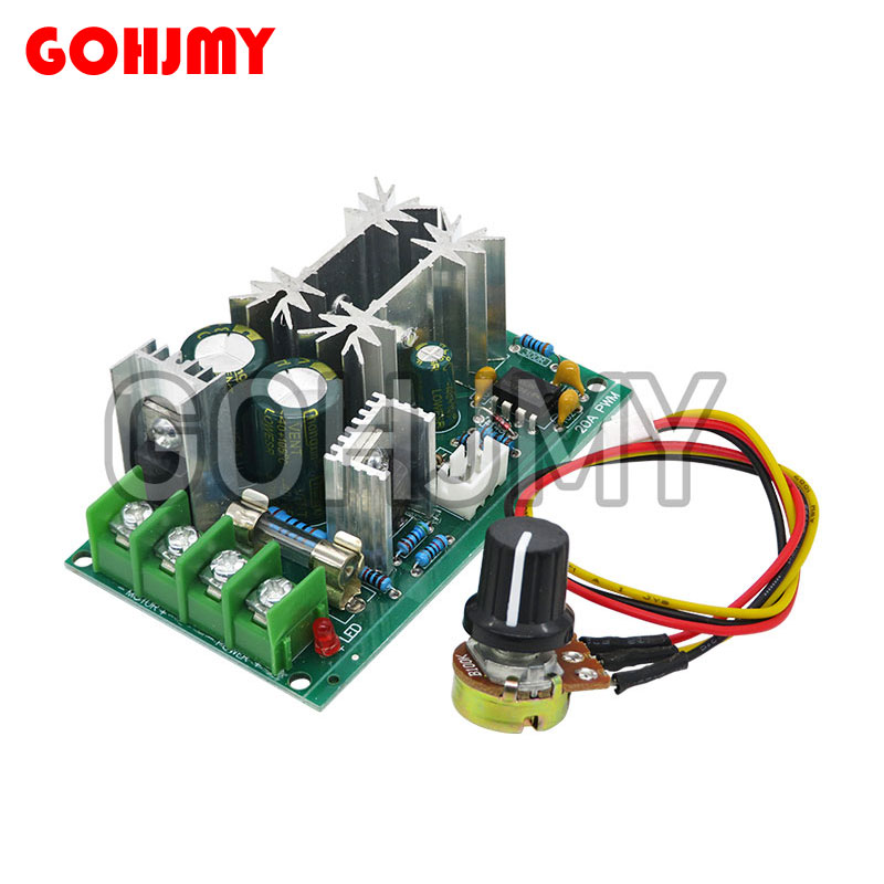 DC motor speed regulator 12V 24V 36V 48V 6-90V High power drive module ...