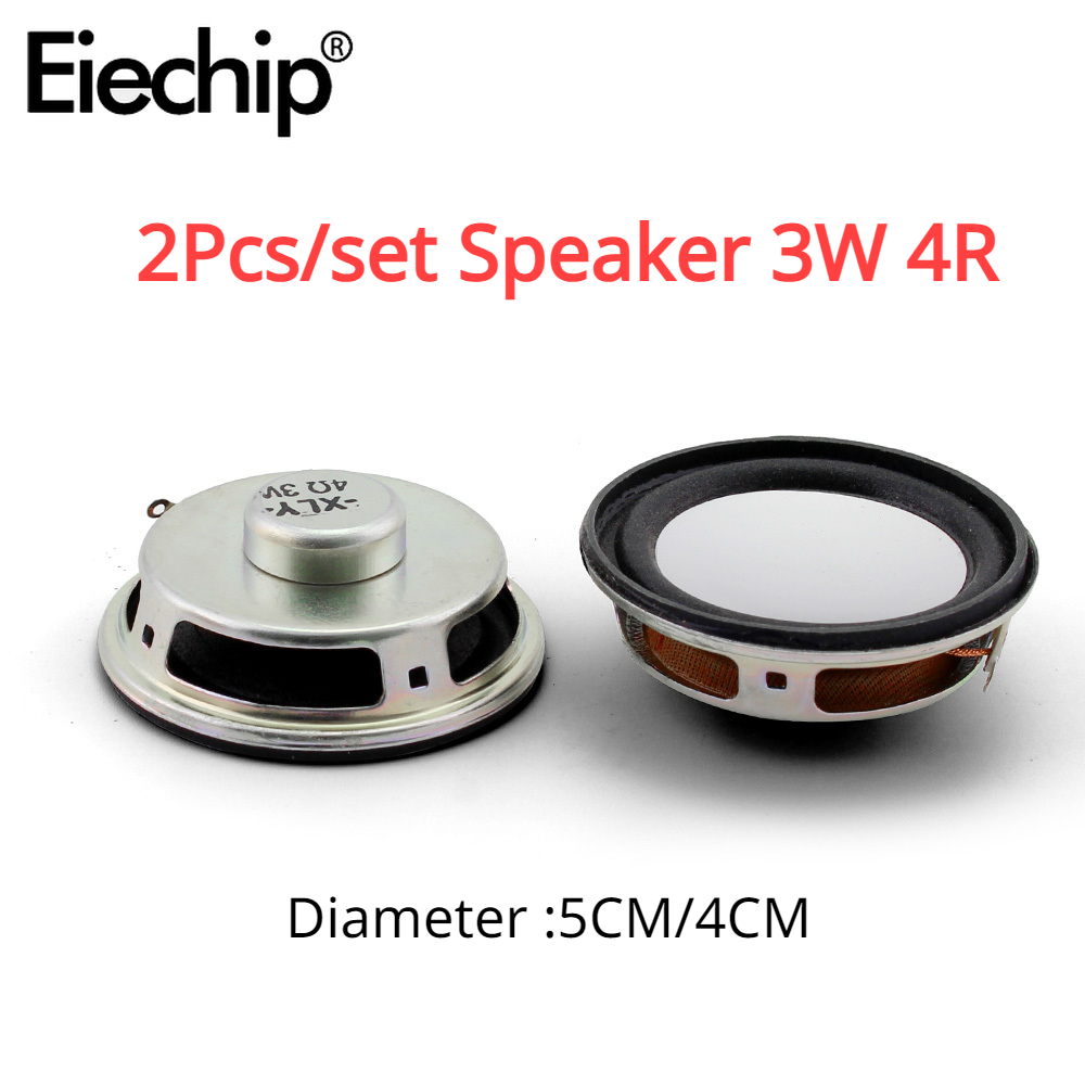 2pcs Mini Speaker 3W 4R Diameter 5CM/4CM Mini Amplifier Loudspeaker ...