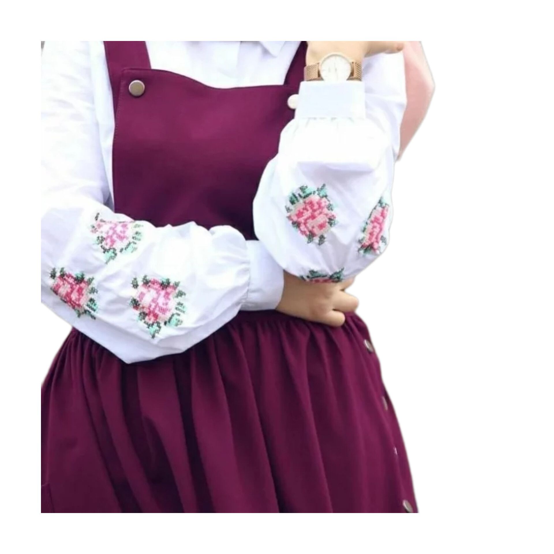 Pinaform for women||linen pinaform||Embroidery pinaform | Daraz.lk