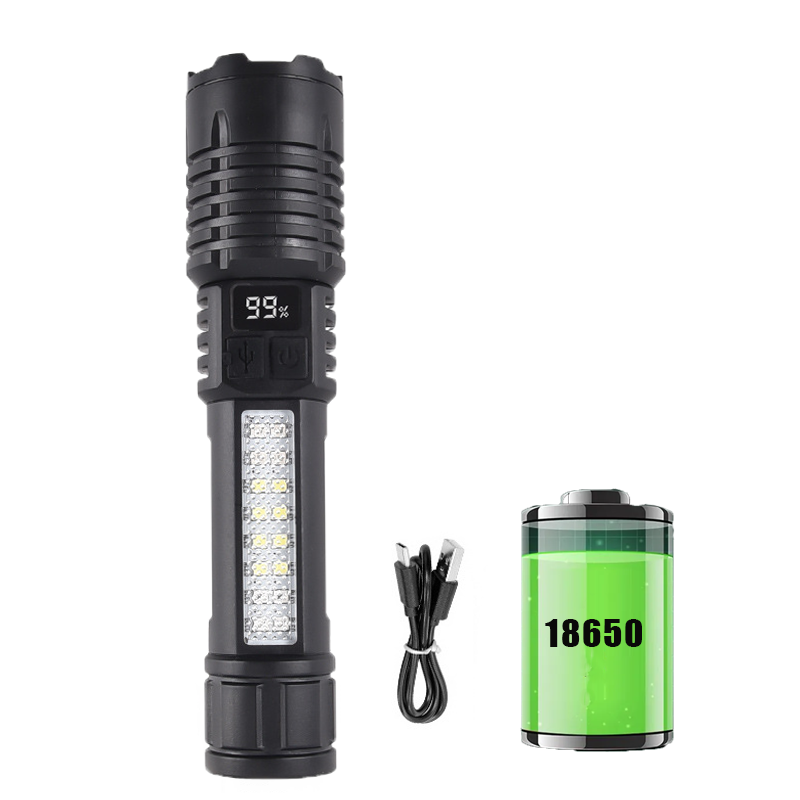 New Outdoor Strong Light Led Zoom Flashlights White Laser High Power ...