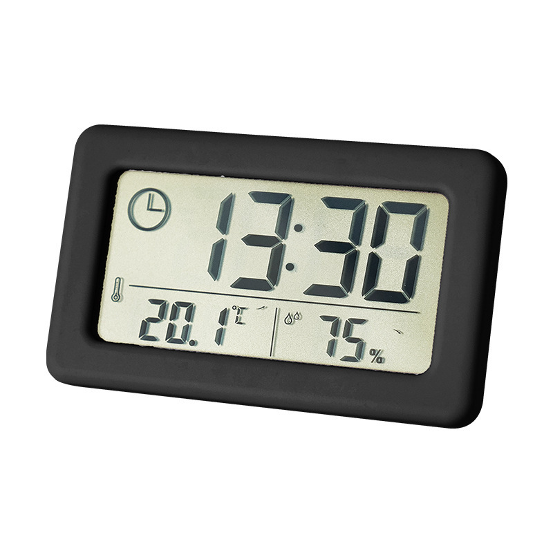 Mini Digital Clock Temperature & Humidity Display Portable Desk Clock ...