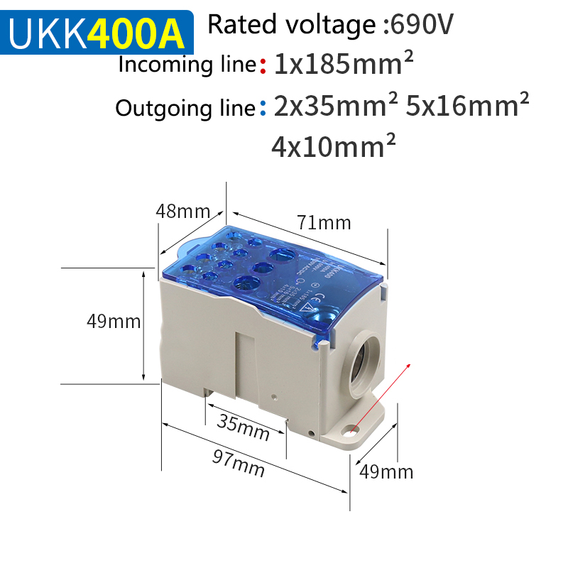 Distribution Box One In Several Out Power Wire Electrical Connector ...