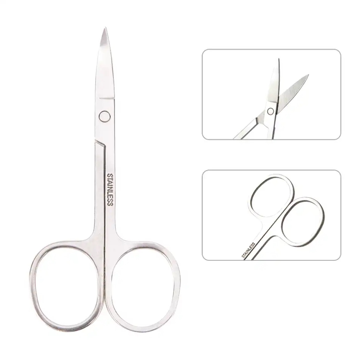 Stainless Steel Facial Scissors Cosmetic Nose Hair Scissors Beauty ...