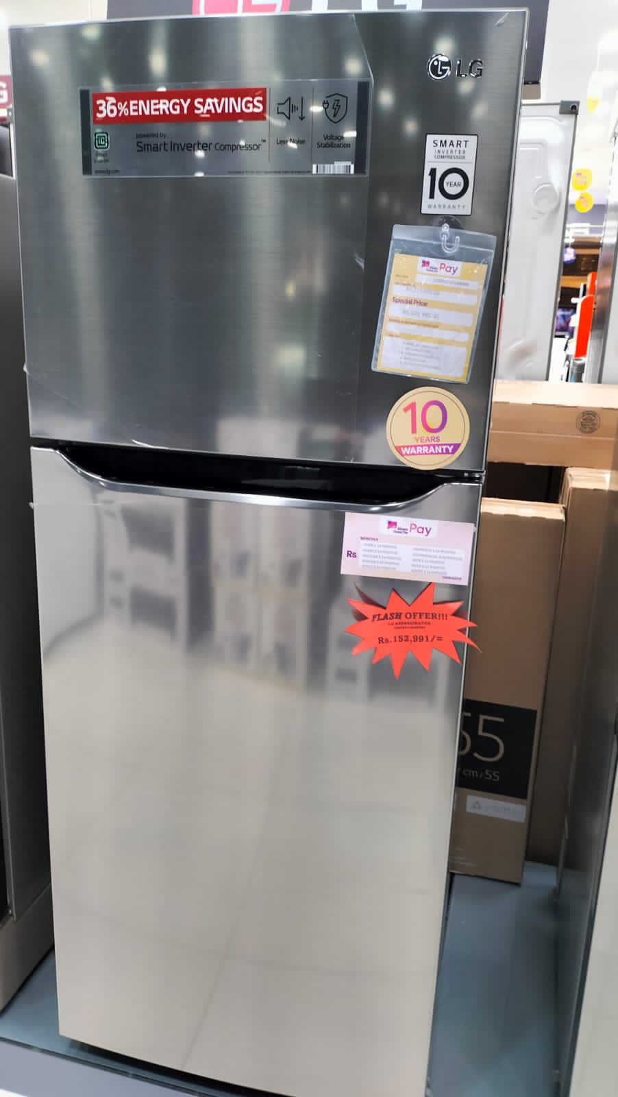 LG 260L Smart Inverter Refrigerator - Shiny Steel | Daraz.lk