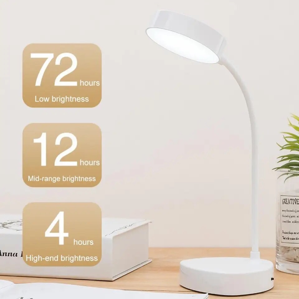 Rechargeable Table Lamp, 3 Colors (Cool Day Light, Neutral White and ...