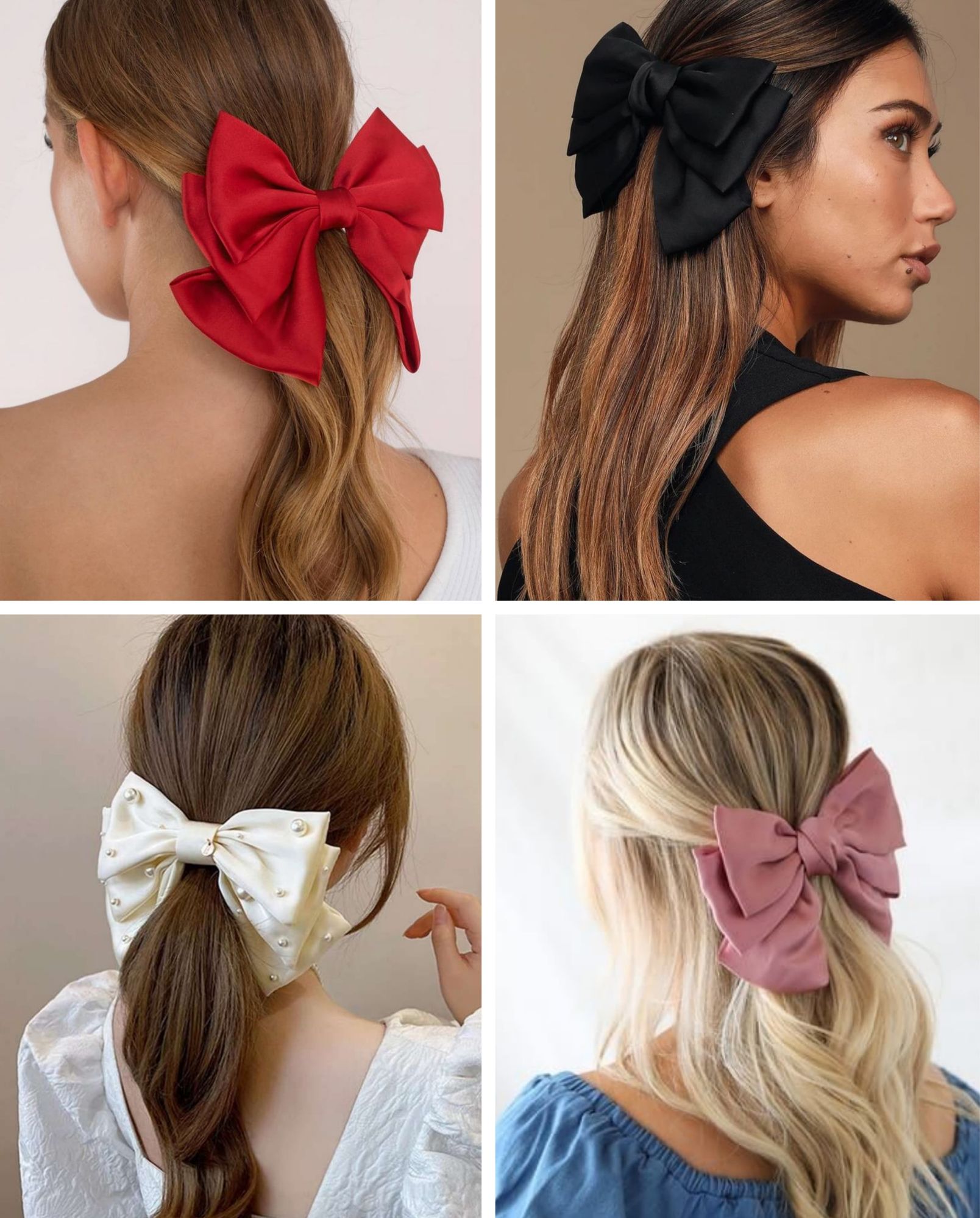 3 Layer Bow Hair Clips Korean Style Bow New Fashion New Style Girls ...