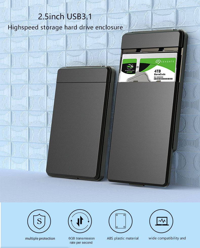HDD Case USB2.0 3.0 Enclosure Case 2.5 Inch SATA SSD HDD Mobile Box ...