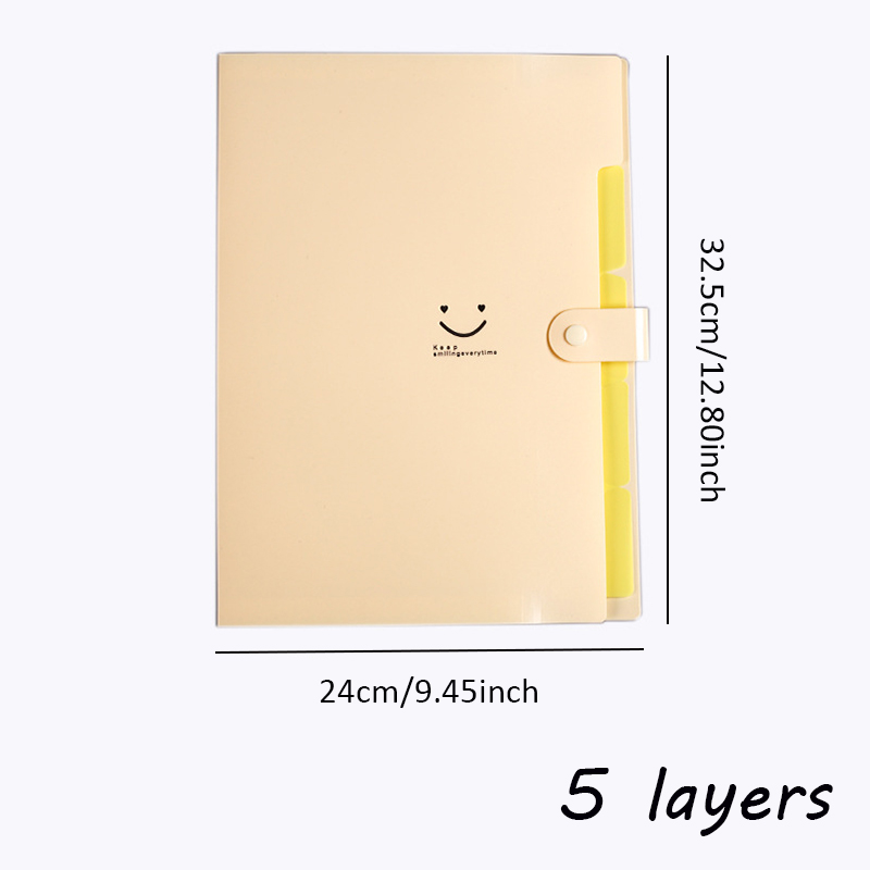 A4 Organ Folder 5 Layers Macaron Colors File Manager Storage Simple ...