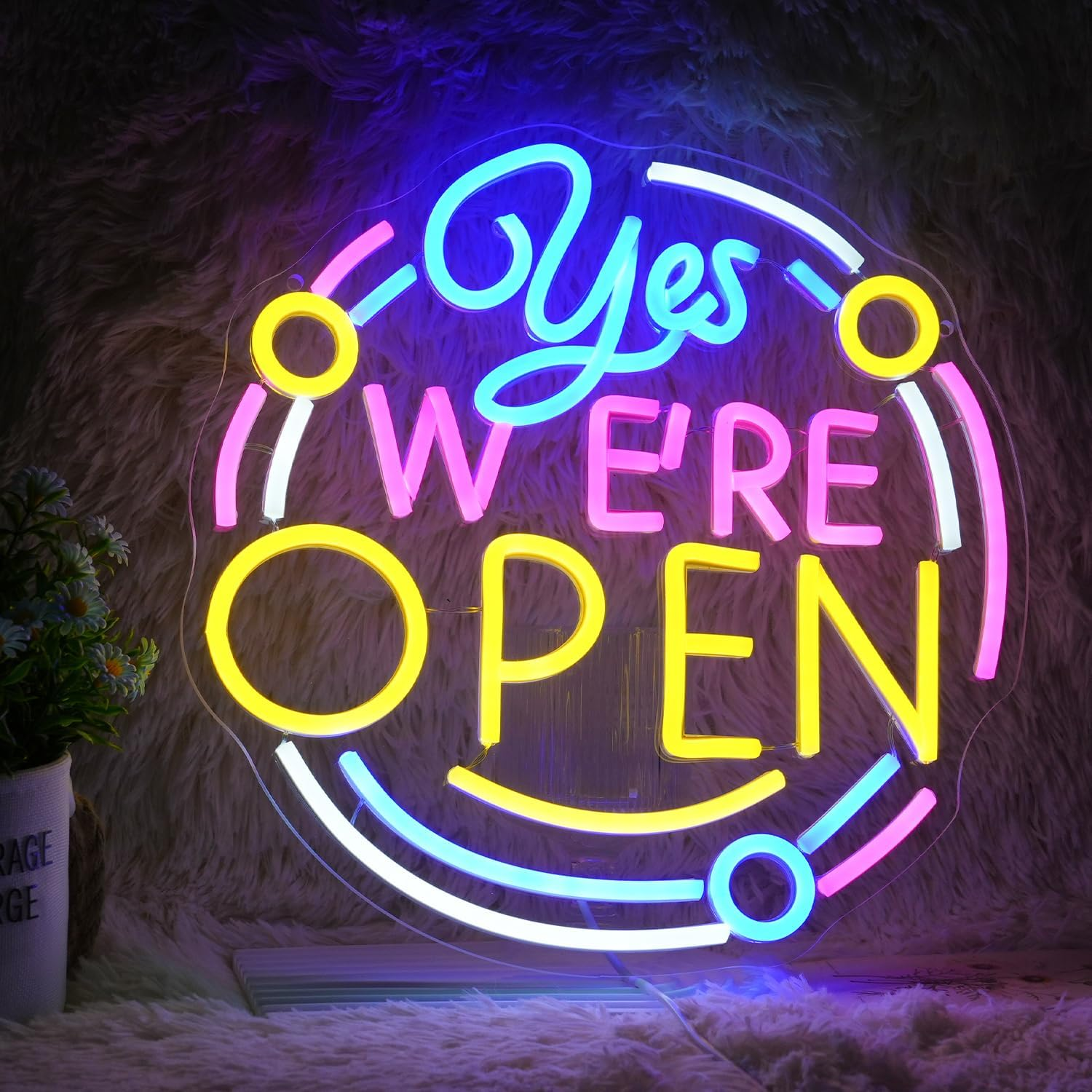 Open Neon Signs Bright LED Neon Light sign Advertisement Board Display ...