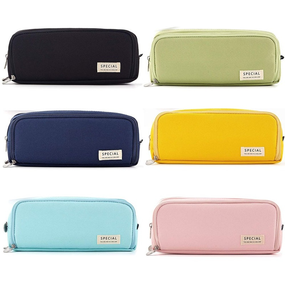 Kawaii Pencil Case Large Space Storage 3 Compartment Pouch Double Side ...