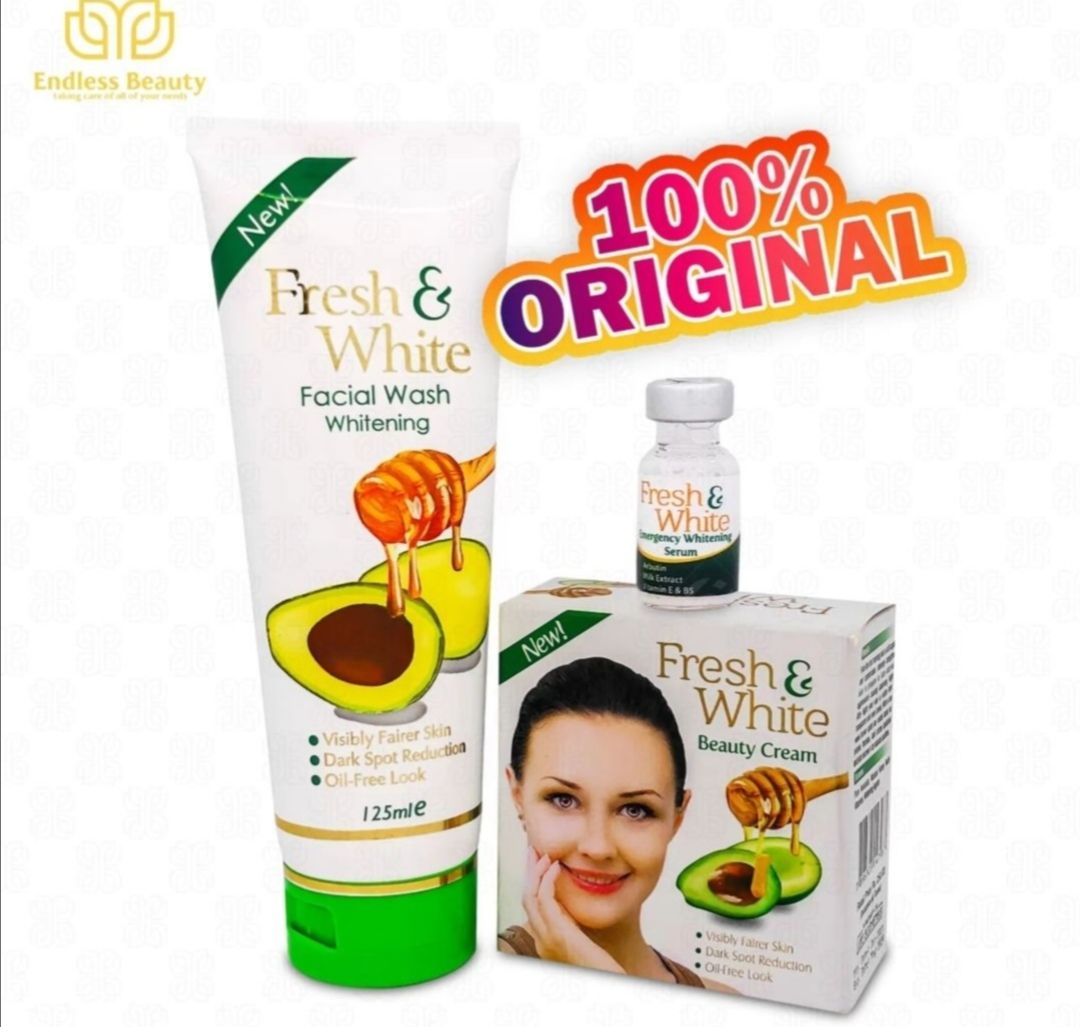 fresh & white cream seram & face wash | Daraz.lk