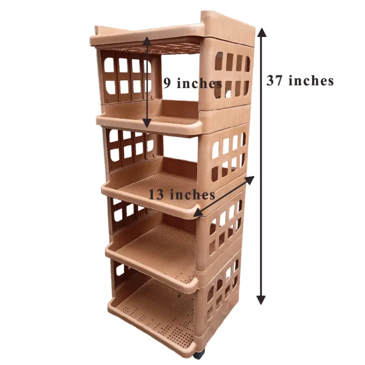 5 Layer Storage Rack, Book Shelf, Storage Rack for Home, Plastic Racks ...