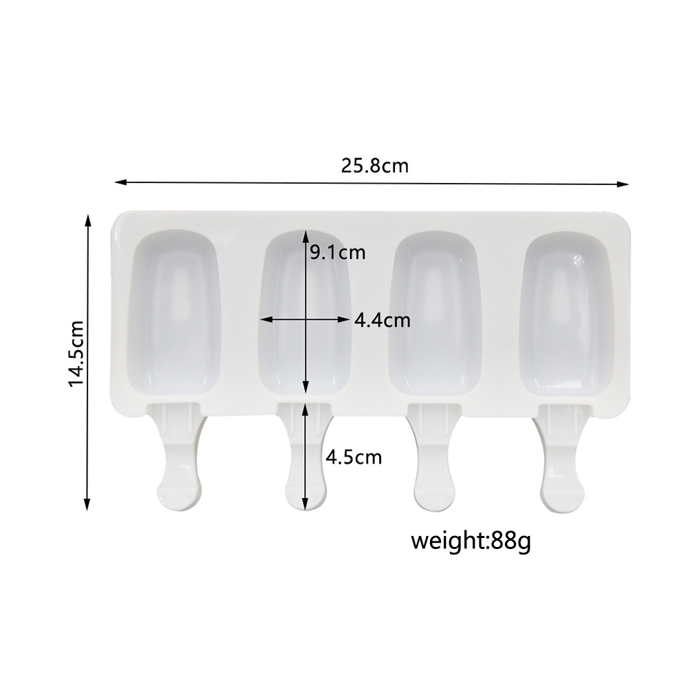 4/8 Hole Silicone Ice Cream Forms Popsicle Molds Reusable DIY Homemade ...