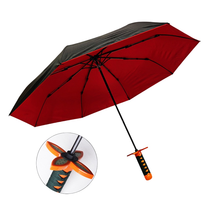 Demon Slayer 3-folding Katana Umbrella Solid Color Kimetsu No Yaiba ...