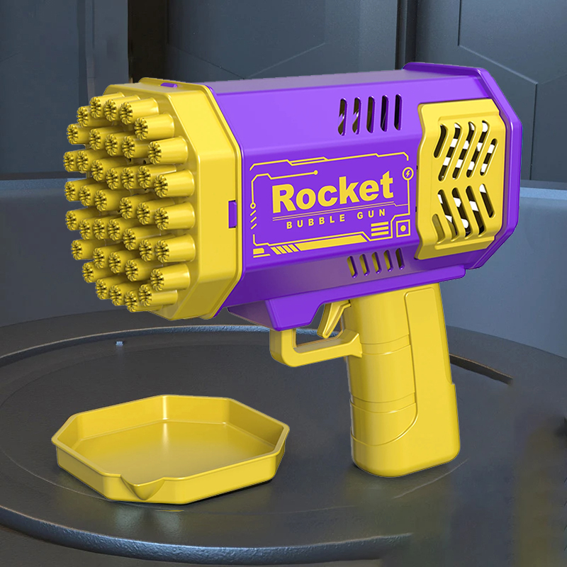 40 Holes Electric Rocket Bubble Machine Handheld Automatic Space Light ...