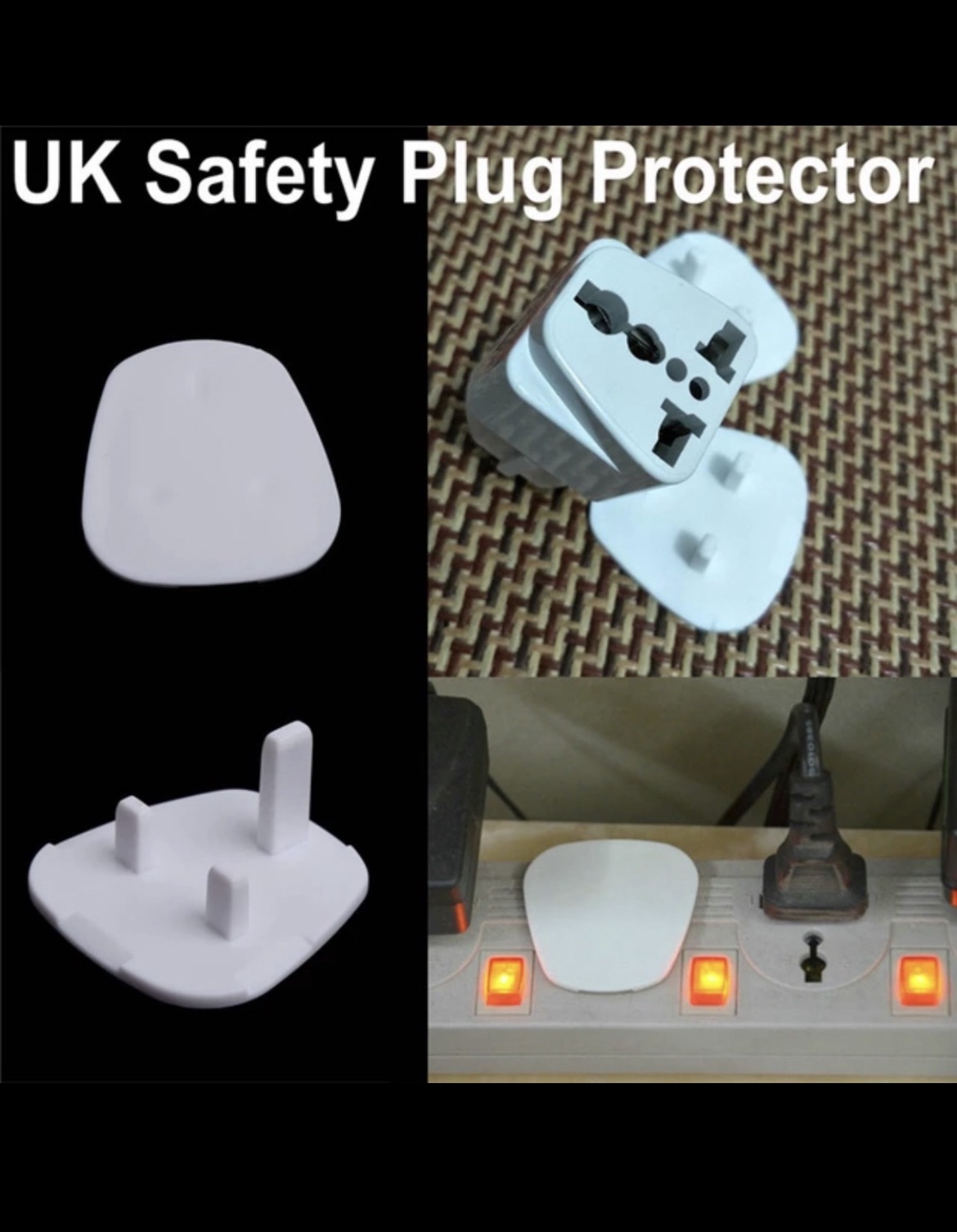 6 PCS Set Square Type Standard Socket Cover Baby Electrical Socket ...