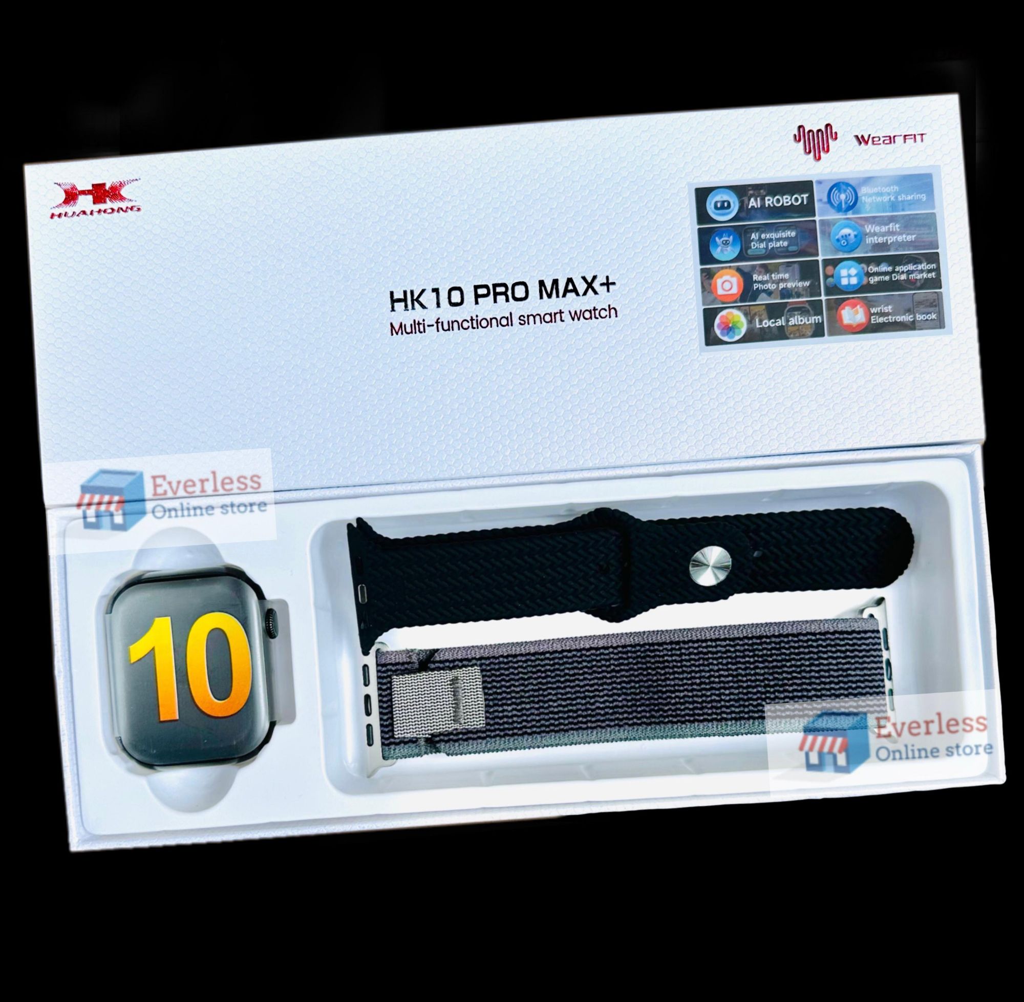 2025 HK10 Pro Max+ Plus Gen7 Series 10 AMOLED 4GB Storage G-sensor HK9 ...