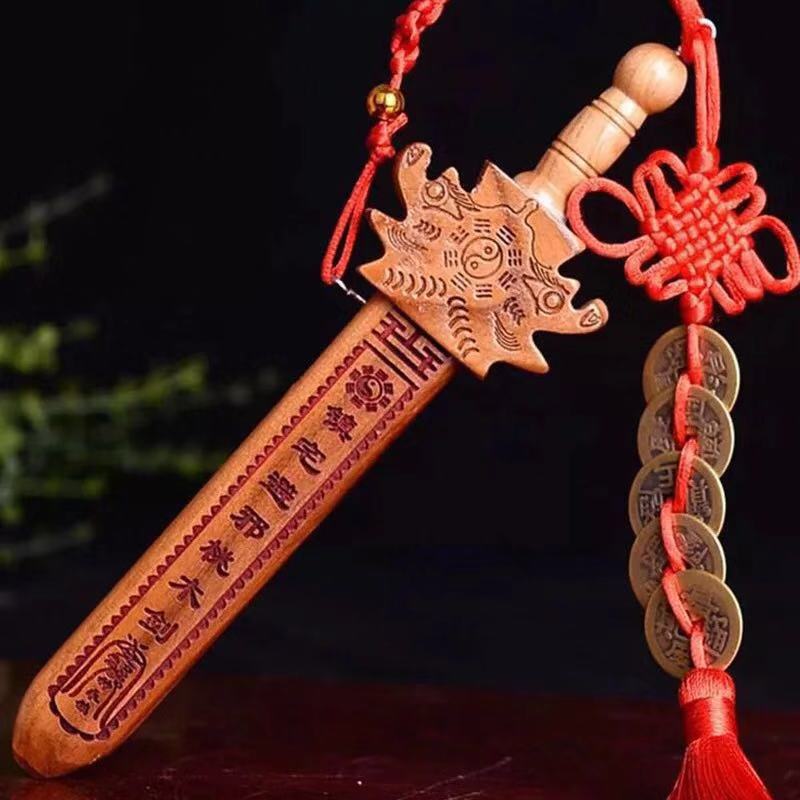 Wood Mahogany Sword Katana Sword Safe Carve Handicraft Peach Wood Toy ...