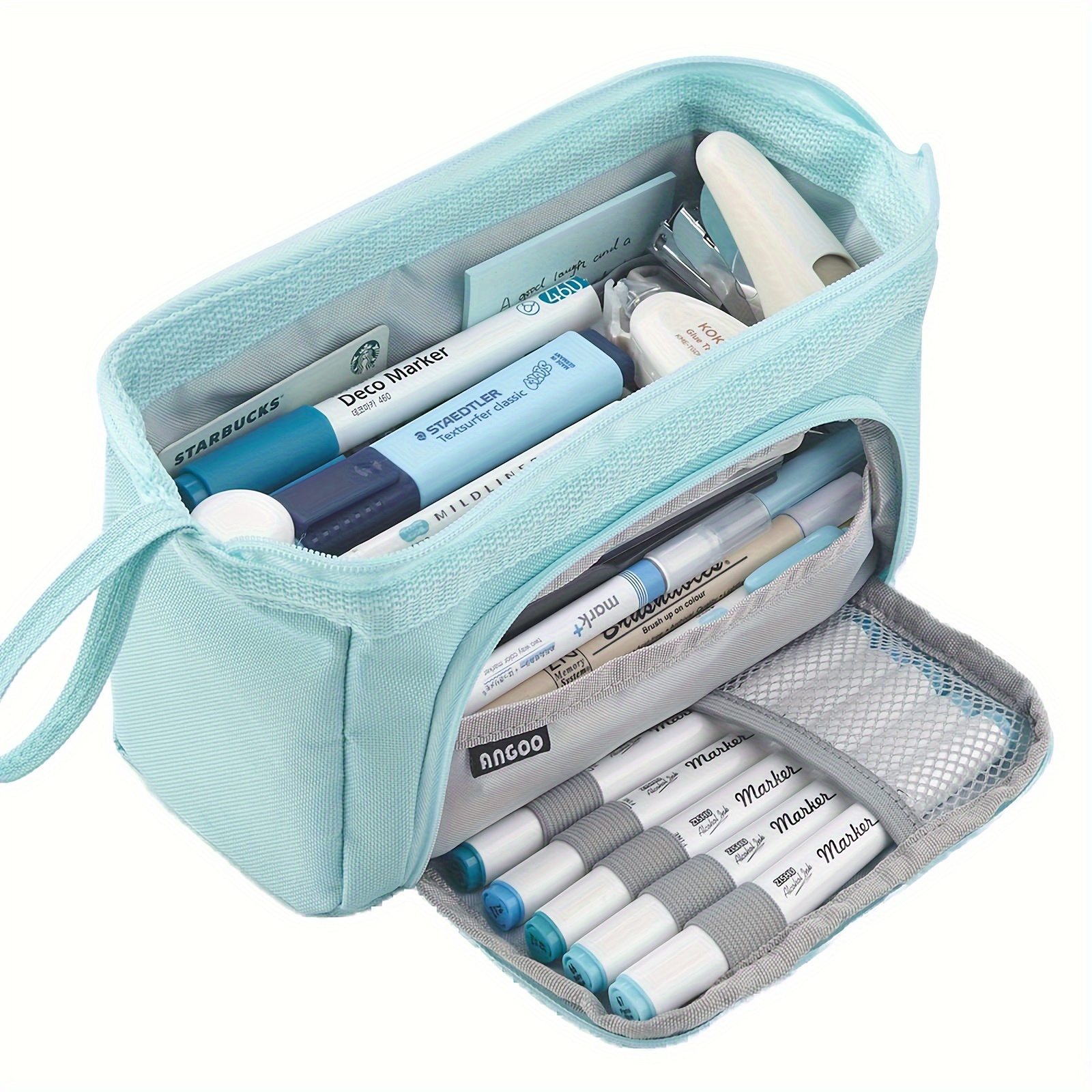 Extra large capacity pen case, portable waterproof and durable pen case ...