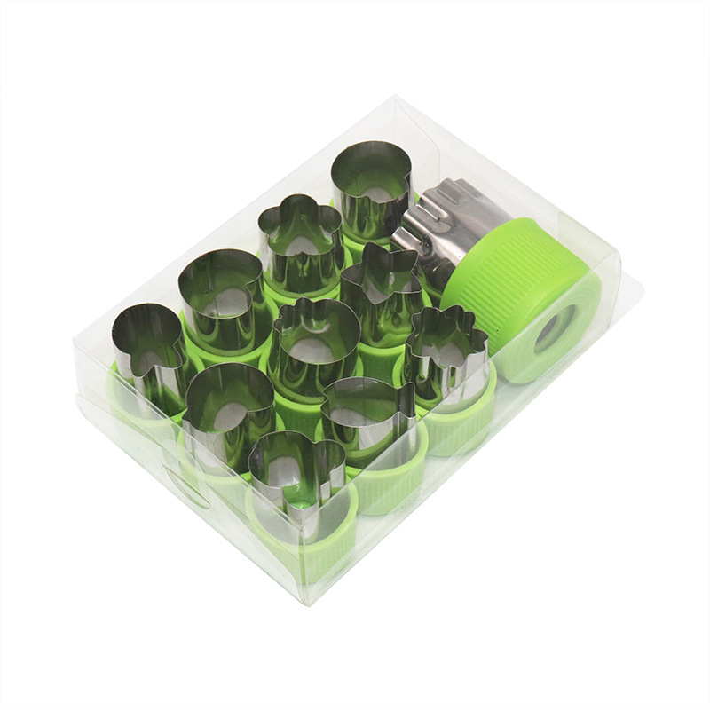 12 Pcs Vegetable Cutter Shapes Sets Mini Size Cutters Fruit Cutters ...