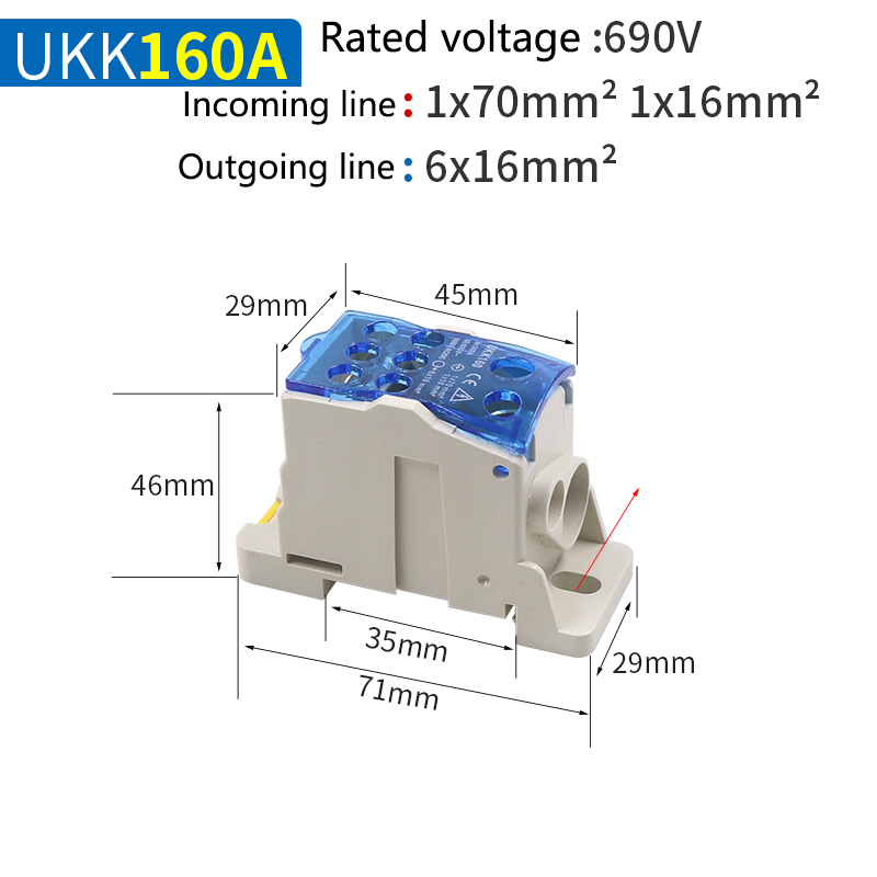 Distribution Box One In Several Out Power Wire Electrical Connector ...