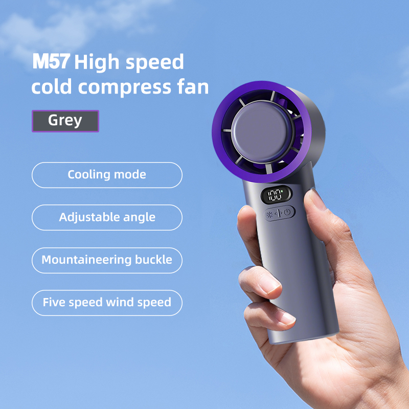 Handheld Air Cold Fan 3600mAh USB Rechargeable Outdoor Mini Cooling Fan ...