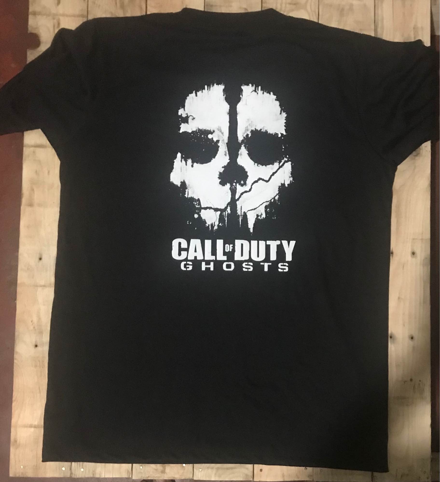 Tshirt call of duty ghost printed single jersey crew neck unisex men ...