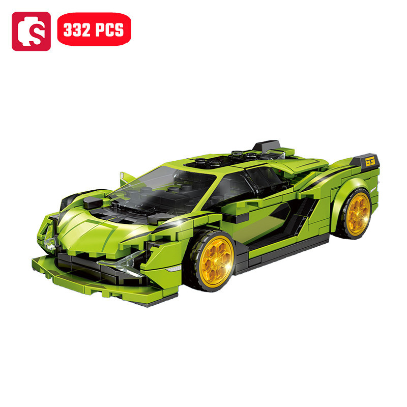 SEMBO Sports Car Building Blocks MOC Racing Vehicle Models Off-Road ...