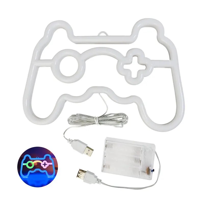 Gamer Neon Sign, Game Controller Neon Sign for Gamer Room Decor, USB Or ...