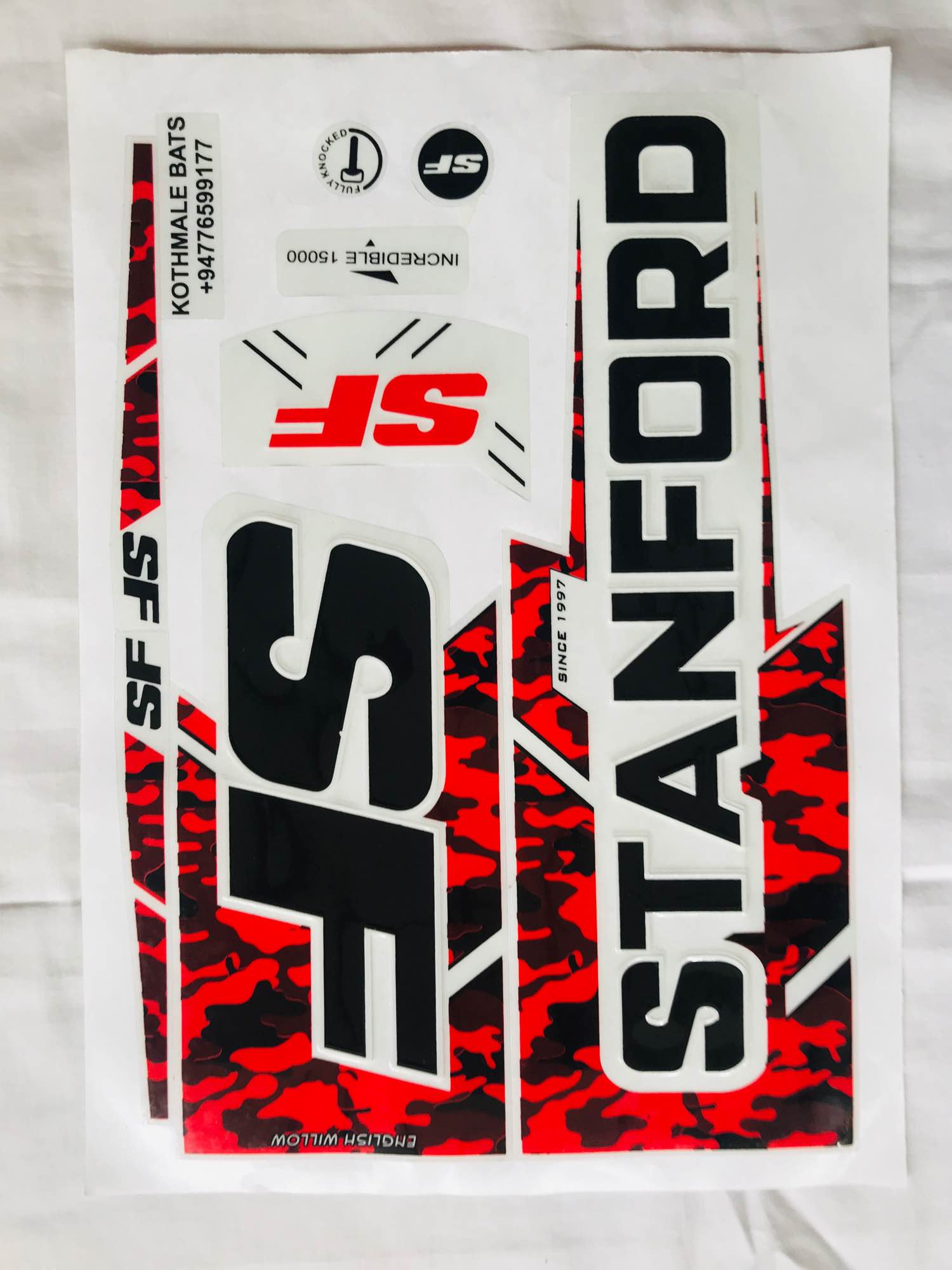 Original Cricket Bat Stickers - 3D Embossed | Daraz.lk