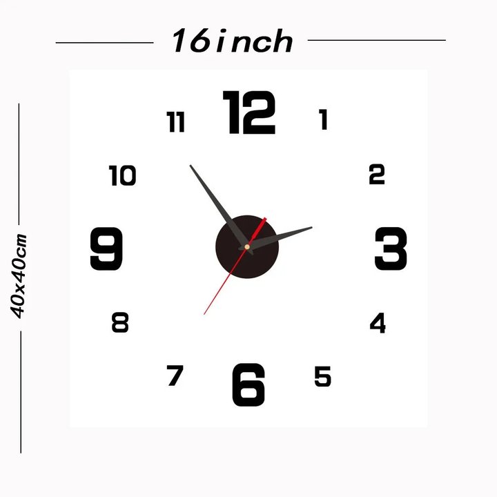 Modern Design Wall Clock Simple and Easy to Read Silent Non-ticking ...