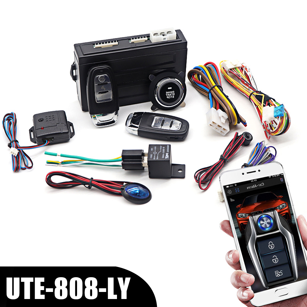 Smartphone Control Universal Remote Start Kit Car Start Stop Keyless ...