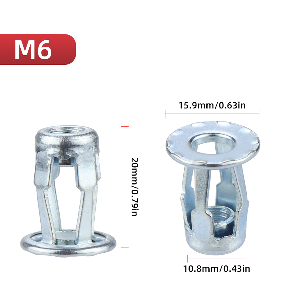 10pcs/20pcs M4 M5 M6 M8 Jack Nuts Expansion Clamp Petal Rivet Lock Nut ...