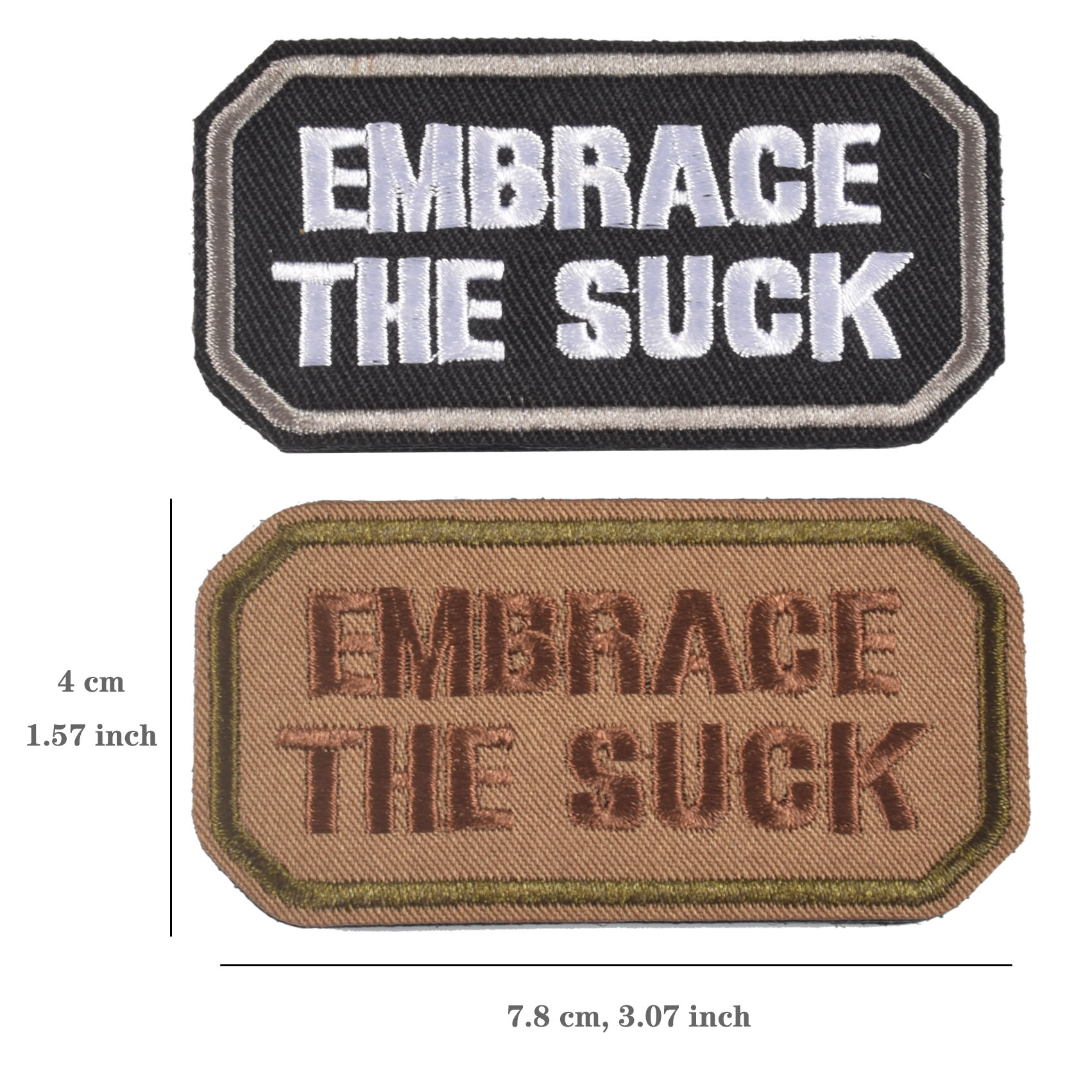 Set of 2 Tactical Patches 3D Embroidered Cloth Badges Morale Appliques ...