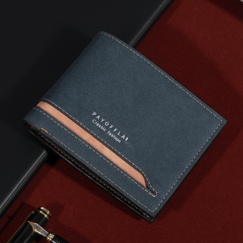 Men's Fashion Business Short Wallet With Card Slots Horizontal Soft PU ...