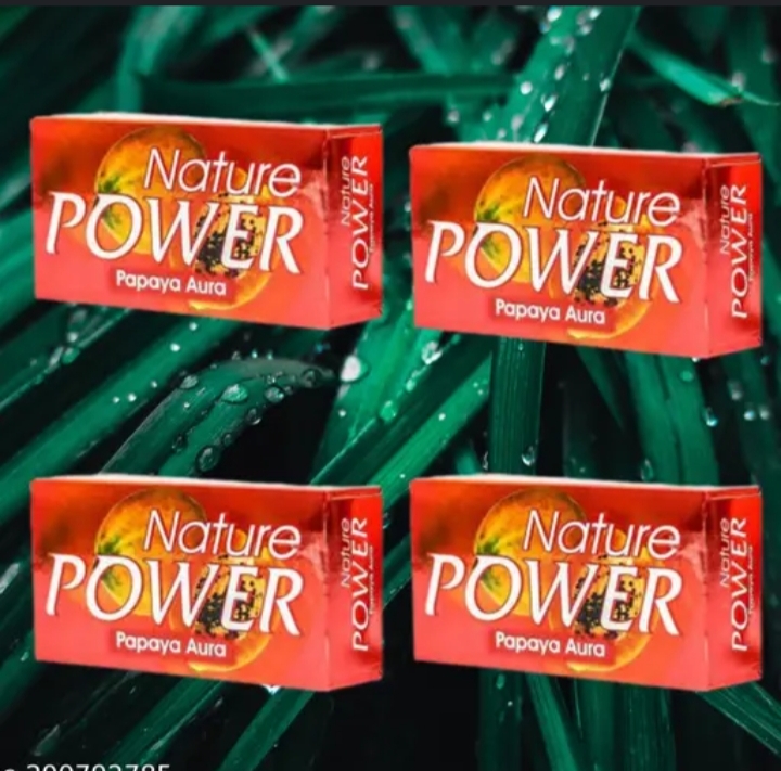 Nature Power Papaya Aura Soap pack of 4+1 Free Total 5 pieces 125g ...