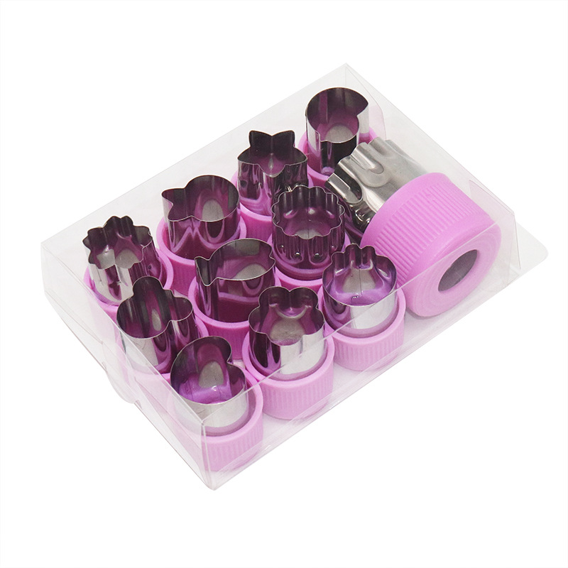 12 Pcs Vegetable Cutter Shapes Sets Mini Size Cutters Fruit Cutters ...